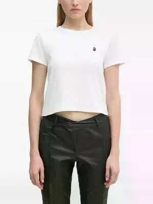 A BATHING APE Embroidered Logo Cropped Top