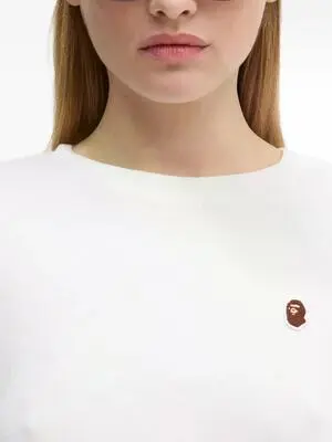 A BATHING APE Embroidered Logo Cropped Top