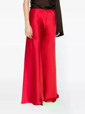 Norma Kamali Elephant Bias-cut Wide-leg Trousers