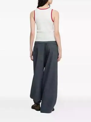 JW Anderson Contrasting-trim Tank Top - Neutrals