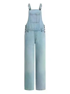 12 STOREEZ Denim Strap Jumpsuit - Blue