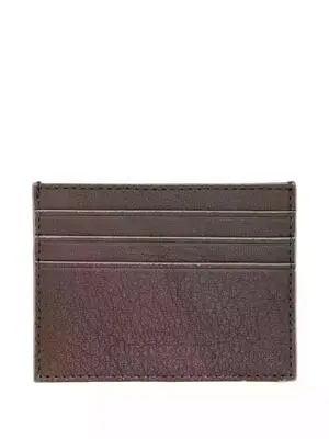 Dragon Diffusion Woven Leather Cardholder Brown