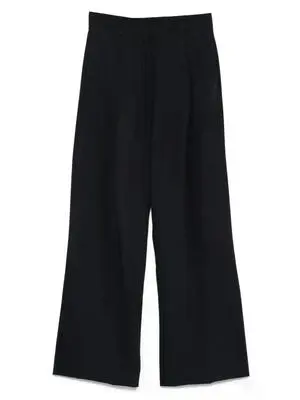 Max Mara Pleated Wool Trousers - Blue