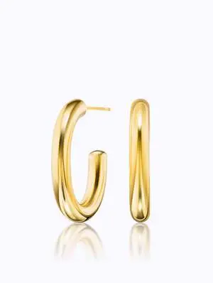 BRIONY RAYMOND Jumbo Sloan Hoop Earrings - 18k Yellow Gold