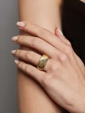 BRIONY RAYMOND Jumbo Sloan 18k Gold Ring - 18k Rose Gold