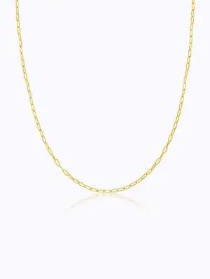 BRIONY RAYMOND 14 Karat Gold Oval Link Chain Necklace - 14 Karat Yellow Gold