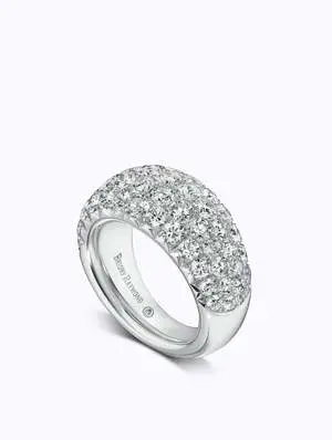 BRIONY RAYMOND Jumbo Étoile Diamond Bombé Ring - 18k White Gold