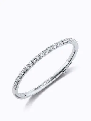 BRIONY RAYMOND Étoile Diamond Bangle 18 Karat White Gold