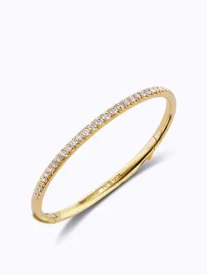 BRIONY RAYMOND Toile Diamond Bangle - 18k Yellow Gold