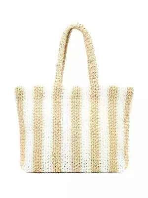 Marc O'polo Striped Woven Tote Bag