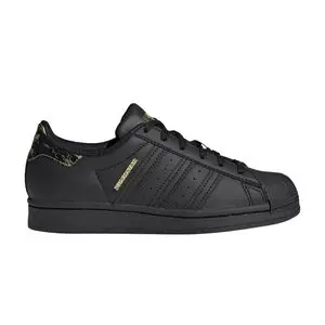 Adidas Superstar J Gold Metallic Sneakers - Black