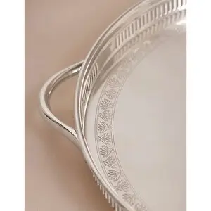 SOHO HOME Rochester Engraved -tone Stainless-steel Tray 49.5cm