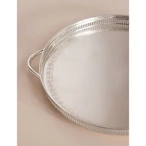 SOHO HOME Rochester Engraved -tone Stainless-steel Tray 49.5cm
