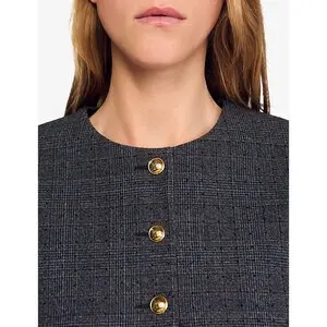 Sandro Rhinestone-embellished Button-down Jacket