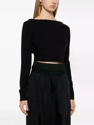 Max Mara Cropped Wool-cashmere Blend Sweater