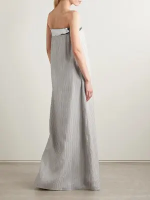 DIMA AYAD Strapless Sequin-embellished Cloqué Gown