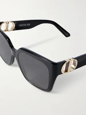 Dior 30montaigne S8u Oversized Cat-eye Sunglasses - Black