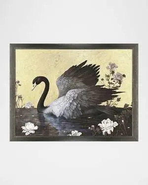 PARAGON DECORS Gilded Swan" Hand-embellished Giclee - Multi