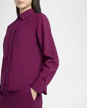 Bottega Veneta Fine Viscose Silk Twill Button-down Shirt - Violet