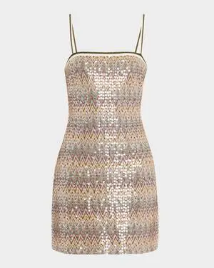 gold one-shoulder dress long Dolce Cabo Sequin Bomber Jacket main image 1