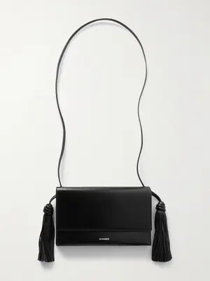JIL SANDER Tasseled Leather Shoulder Bag