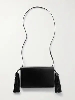 JIL SANDER Tasseled Leather Shoulder Bag