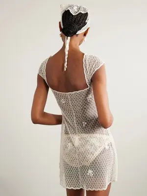 CLIO PEPPIATT Cora Embellished Tulle Mini Dress