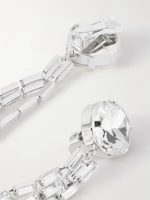 Alessandra Rich Tone Crystal Clip Earrings