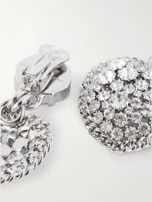 Alessandra Rich Tone Crystal Clip Earrings