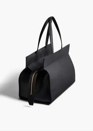 Khaite Crosby Pebbled Leather Bag - Black