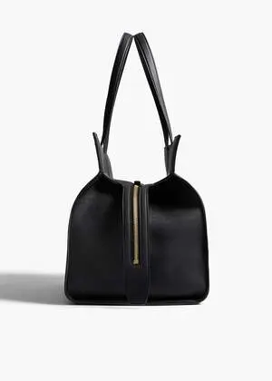 Khaite Crosby Pebbled Leather Bag - Black