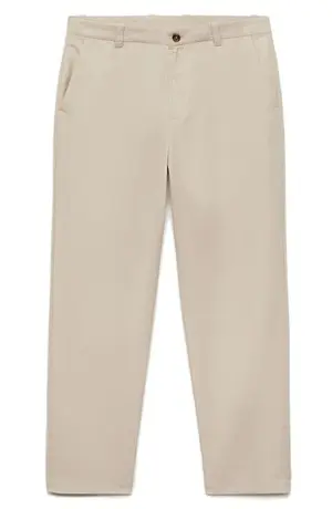 Mango Regular Fit Linen & Cotton Trousers