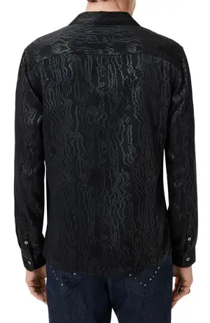 John Varvatos Hickory Button-up Shirt - Black