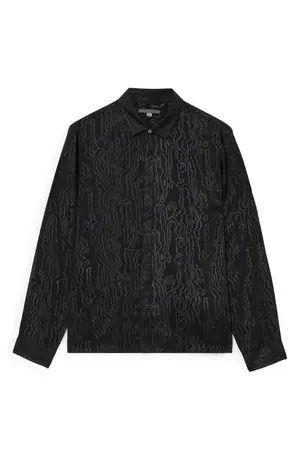 John Varvatos Hickory Button-up Shirt - Black