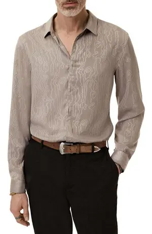 John Varvatos Hickory Button-up Shirt - Twig