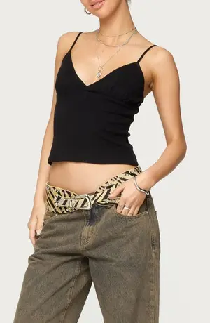 EDIKTED Rosina Crop Camisole - Black