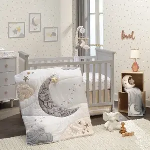 LAMBS & IVY Goodnight Moon 3-piece Celestial Nursery Baby Crib Bedding Set