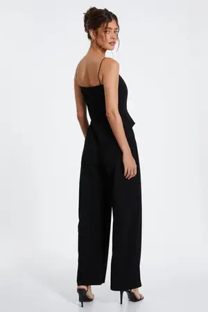 QUIZ Scuba Crepe Bow Front Jumpsuit