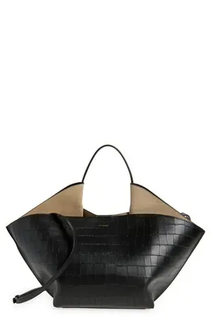 REE PROJECTS Medium Ann Croc-embossed Leather Tote