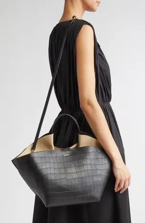 REE PROJECTS Medium Ann Croc-embossed Leather Tote