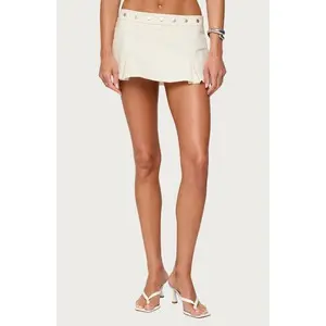 EDIKTED Keli Studded Mini Skort - Cream