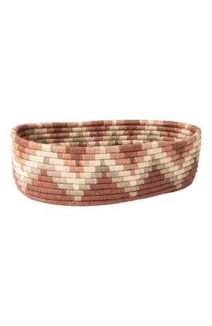 MAADILI COLLECTIVE Small Zig Zag Basket - Natural