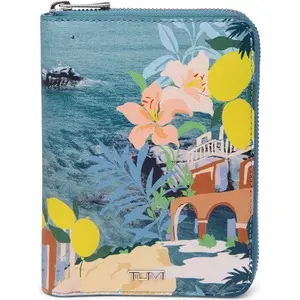 Tumi Belden Zip Around Leather Passport Case - Mediterranean Print