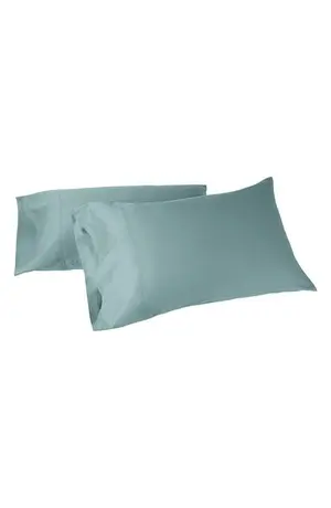 COYUCHI Cloud Soft Organic Cotton Sateen Pillowcases - Pacific Blue