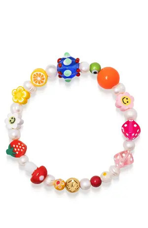 NIALAYA Berry Pearl Bead Bracelet - Multicolor