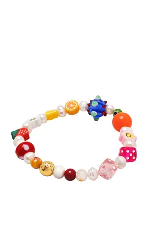 NIALAYA Berry Pearl Bead Bracelet