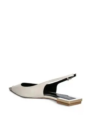 Elisabetta Franchi Pointed-toe Slingback Ballet Flats
