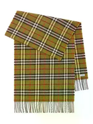Burberry Checkered Scarf - Yellow