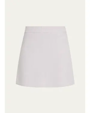 LISA YANG Clare Cashmere Mini Skirt - Seashell