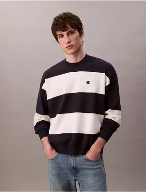 Calvin Klein Relaxed Striped Sweater - Night Sky